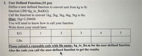 solved 3 user defined function 35 pts define a user