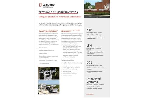 Test Range Instrumentation Sell Sheet L3harris® Fast Forward