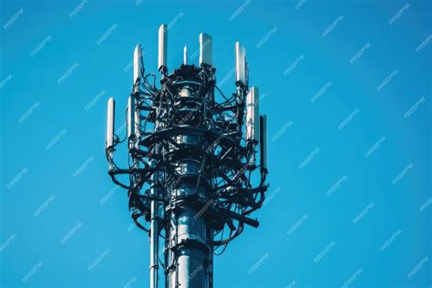 Closeup Of Complex Antenna Network Premium Ai Generated Image