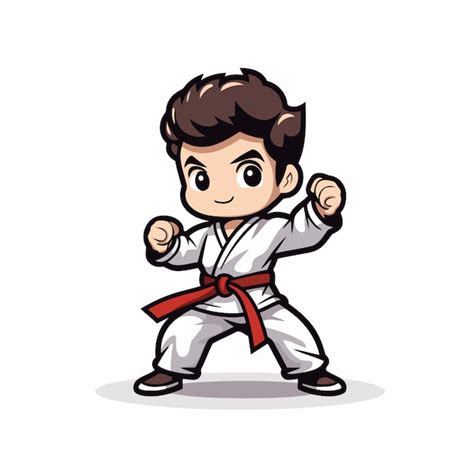 태권도 귀여운 만화 캐릭터 터 일러스트레이션 프리미엄 벡터 태권도 귀여운 만화 캐릭터 터 일러스트레이션 프리미엄 벡터