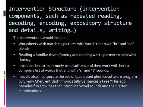 In Class Intervention Ppt