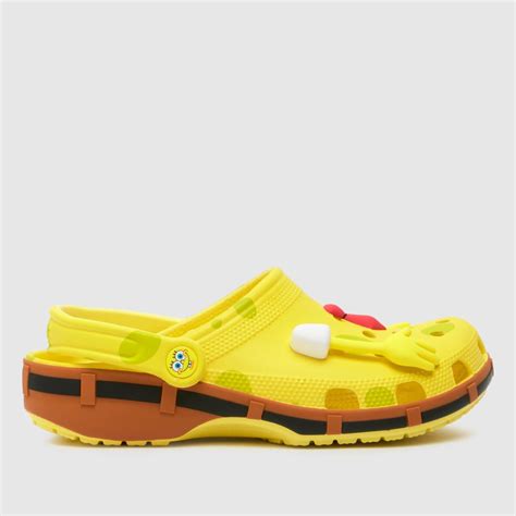 Crocs Spongebob Classic Clog Sandals In Yellow Shoefreak