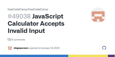 javascript calculator accepts invalid input · issue 49038