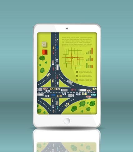 Map Of Traffic Vector Art At Vecteezy