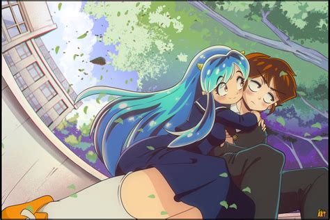 [comm] Ataru And Lum By Ruhisu On Deviantart