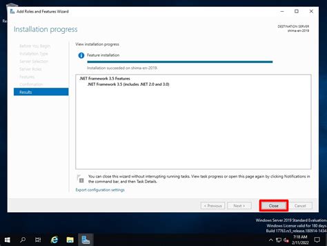 Windows Server NET Framework Installation Module Internet Connection Environment