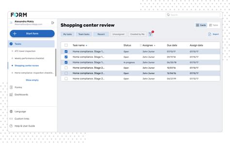 Export Tasks From The Portal FORM