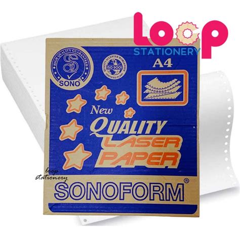 Sonoform 1ply Computer Form All White 95x11 1000fans Lazada