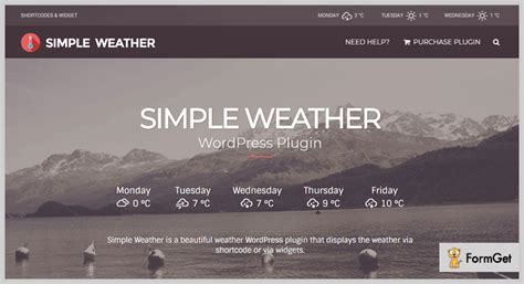 7 Weather Wordpress Plugins 2022 Free And Paid Formget
