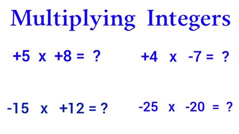 How To Multiply Integers How To Multiply Positive And Negative Numbers YouTube