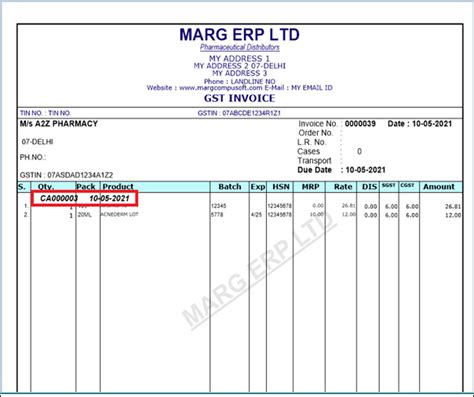 how to align challan no and date at the time of printing the bill in