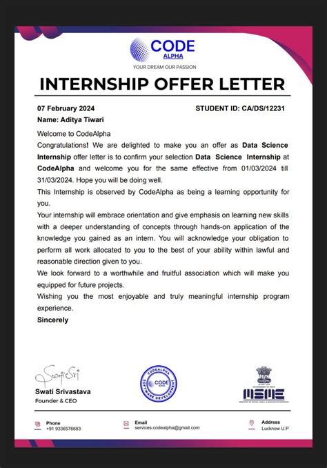 Aditya Tiwari On Linkedin Codealphainternship