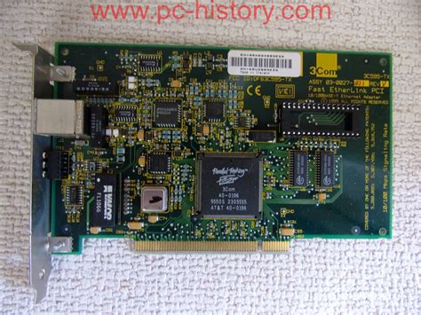 3COM 3C595 TX Fast Etherlink PCI 10 100 Base T Ethernet Adapter Card Музей компьютеров