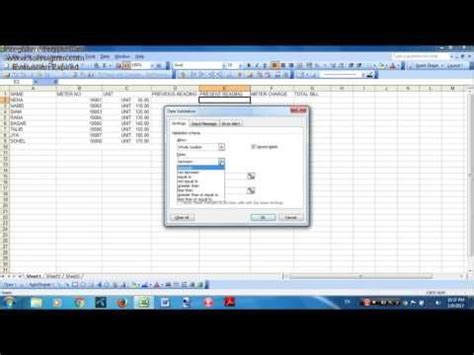How To Set Up Excel Sheet Data Validation