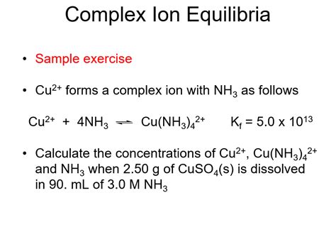 Solved Complex lon Equilibria Sample exercise . Cu2+ forms a | Chegg.com