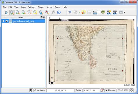 Quantum GIS QGIS Tutorials Tutorial Georeferencing Topo Sheets Topo Maps Satellite Image