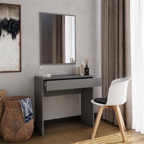 ᐉ Столик туалетний із дзеркалом СТ 1 Антрацитовий • Краща ціна в Києві Україні • Купити в Епіцентр