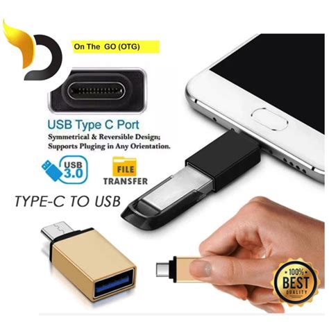 Jual Otg Type C Non Kabel Full Besi Usb On The Go Tipe C Universal Mudah Dibawa Shopee Indonesia