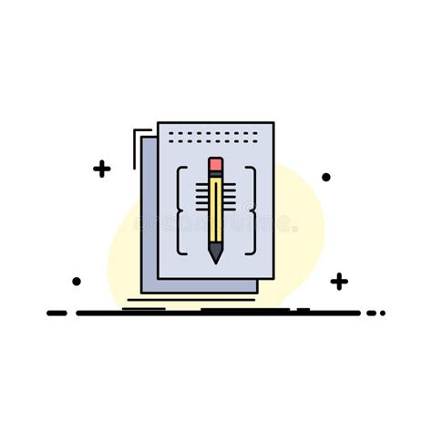 Code Edit Editor Language Program Flat Color Icon Vector Stock