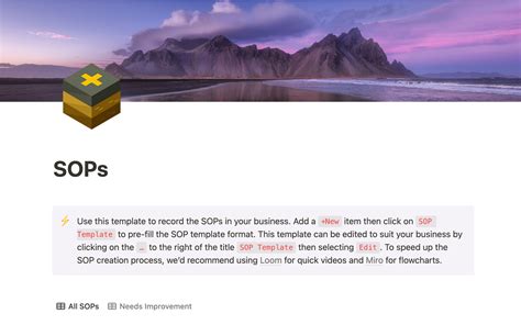 Best Standard Operating Procedure SOP Templates From Notion