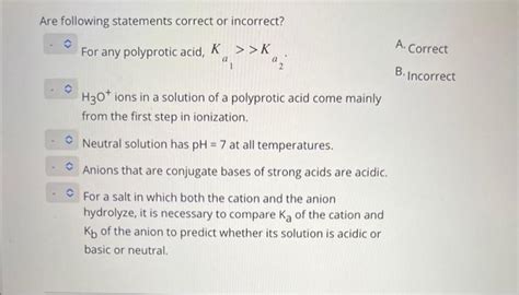 Solved Are following statements correct or incorrect? For | Chegg.com
