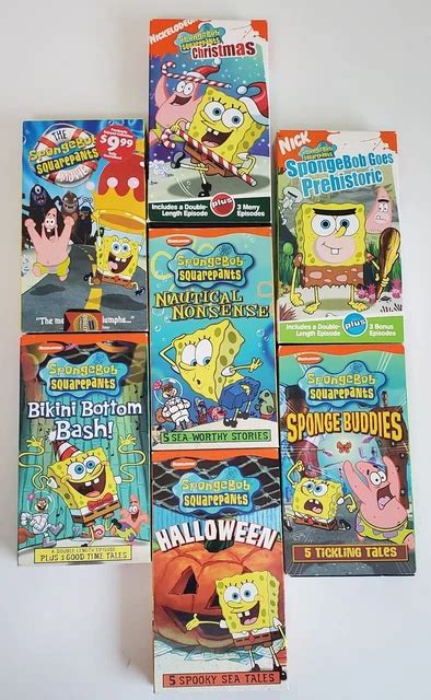 Lot Of 7 Nickelodeon Spongebob Squarepants Vhs Tapes Eur 3743