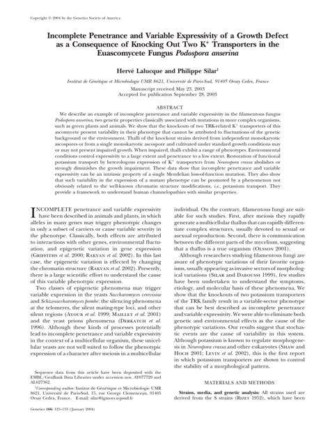 Pdf Incomplete Penetrance And Variable Expressivity Of A Growth Defect As A Consequence Of