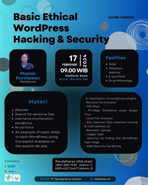 master kurniawan on linkedin x code webinar basic ethical wordpress