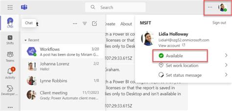 Set Microsoft Teams Status Using Power Automate