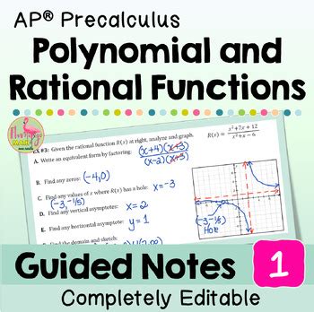 AP Precalculus Guided Notes Polynomial And Rational Functions TPT