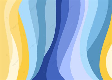 Blue Curve Abstract Summer Color Watercolor Background Desktop