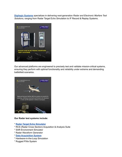 Ppt Radar And Electronic Warfare Test Solutionsdigilogic Systems