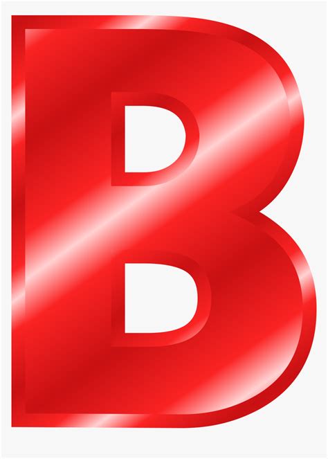 Letter Clipart Red Letra B En Color Rojo Hd Png Download