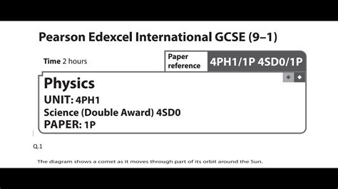 Igcse Physics Paper 1 Specification