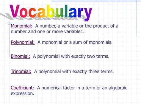 Introduction To Polynomials Ppt FREE PPT Physics Science