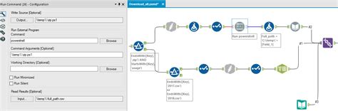 Configuration Of A Run Command Tool In Alteryx To Run A Powershell