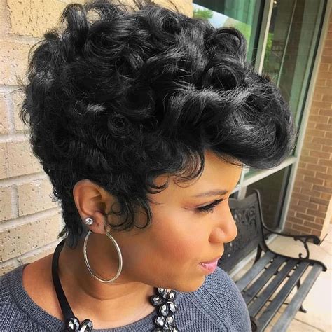 Natural Black Short Pixie Cut Wig For Black Women Curly Hair