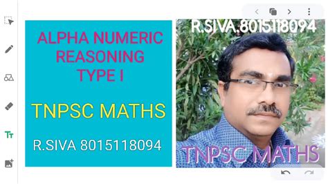 Alpha Numeric Reasoning Tnpsc Aptitude Youtube