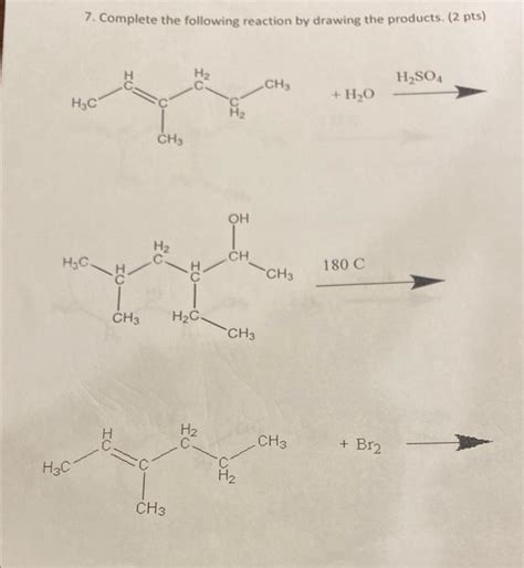 Solved Complete The Following Reaction By Drawing The Chegg