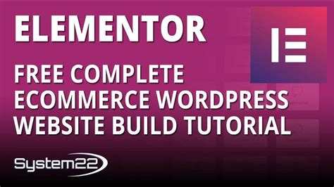 elementor free complete ecommerce wordpress website build tutorial 😎 youtube