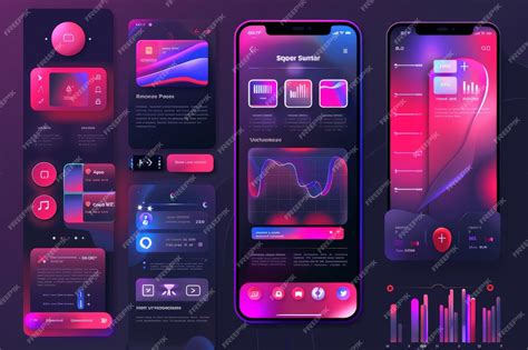 Mobile Phone With A Set Of Ux Templates User Experience User Interface