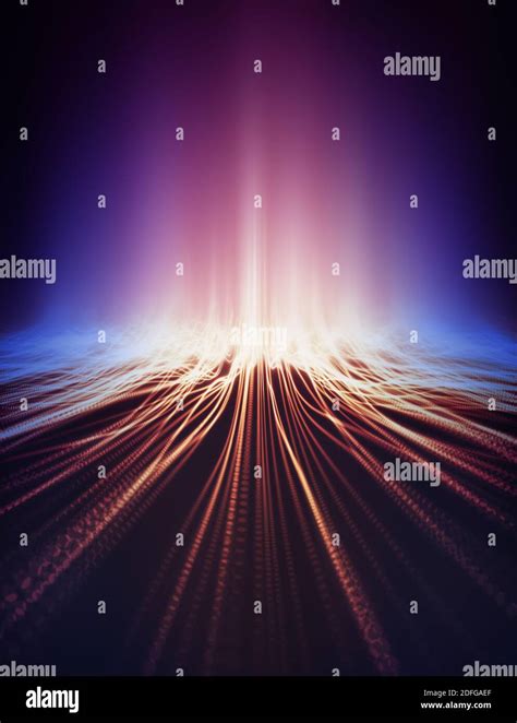 Abstract Background Image Concept Interconnected Waveform Data Lines Cloud Computing Concept