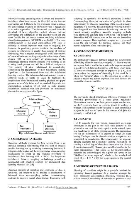 An Overview On Data Mining Designed For Imbalanced Datasets Pdf