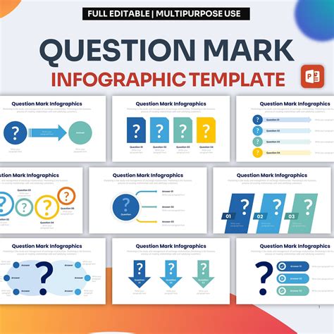 Question Mark Infographic Powerpoint Template Best Powerpoint Template Easy To Edit