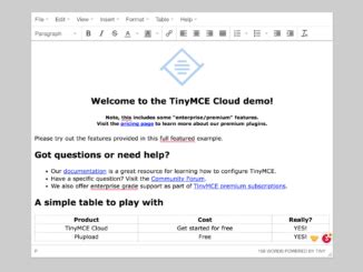 Full Featured Text Editor Using TinyMCE Editor CodeHim