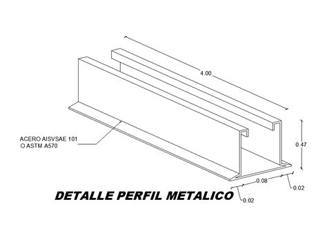 Autocad Metal Profile Detail 2d Dwg Drawing File Download