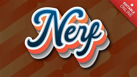 Nerf | Modern 3D | Text Effect Generator