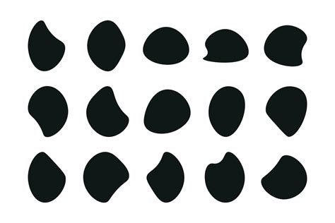 Random Blob Shapes Organic Blobs Set Rounded Abstract Organic Shape