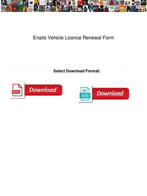 Fillable Online Enatis Vehicle Licence Renewal Form Enatis Vehicle Licence Renewal Form Order