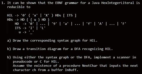solved it can be shown that the ebnf grammar for a java